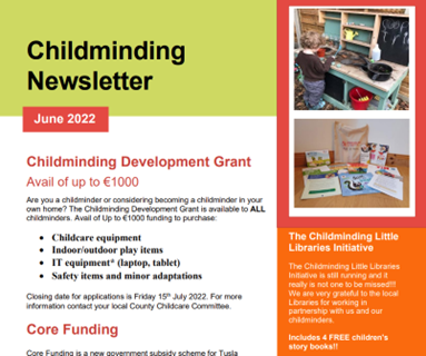 Childminder June Newsletter - Laois County Childcare Committee