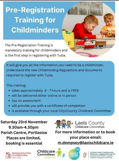 ***Pre-Registration Training for Childminders*** - Laois County ...