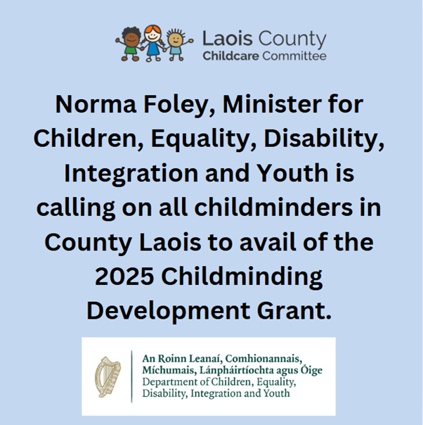 Minister Foley urges childminders in County Laois to avail of equipment ...
