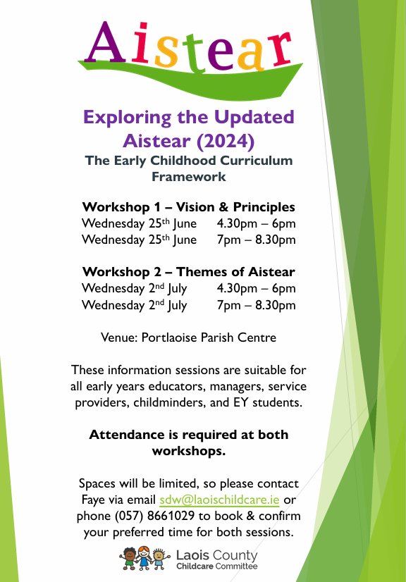 Exploring the Updated Aistear - Information Workshops - Laois County ...