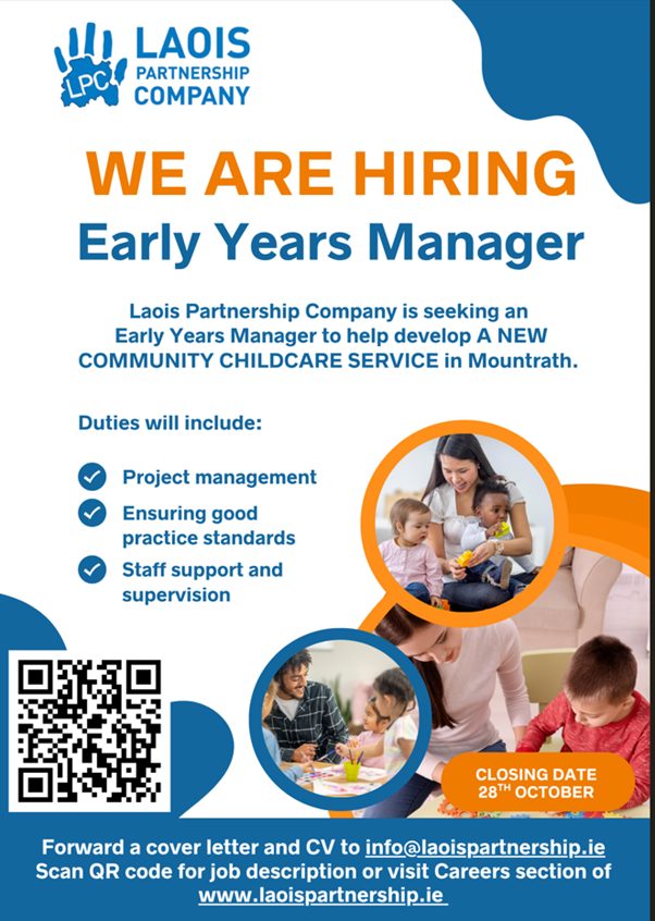Laois Partnership Company is seeking an Early Years Manager to help ...