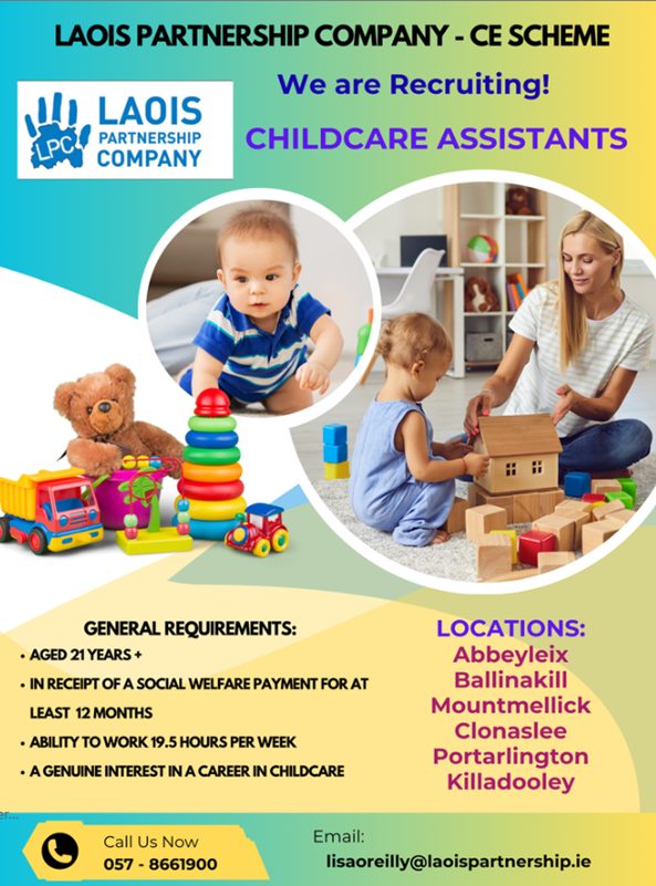 Laois Partnership Company – CE Scheme are recruiting for Childcare ...